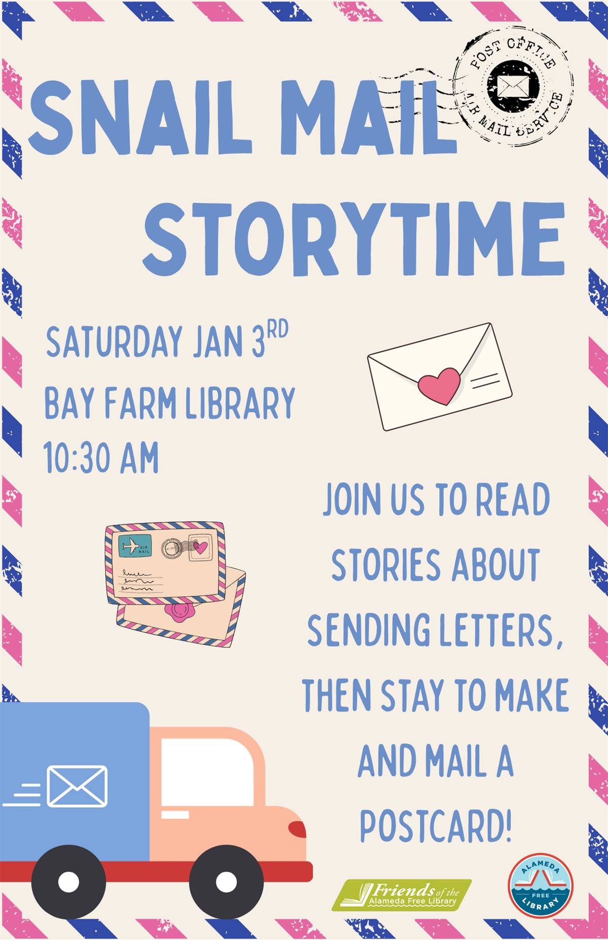 BFI Snail Mail Month: Snail Mail Storytime | Alameda Free Library