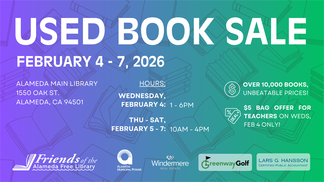Used Book Sale February 2026 | Alameda Free Library